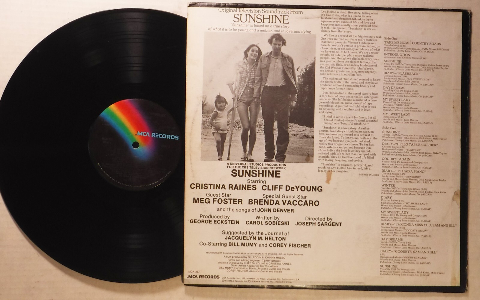SUNSHINE / TV SOUNDTRACK / 12 INCH 33 RPM STEREO LP / MCA 387 / JOHN ...