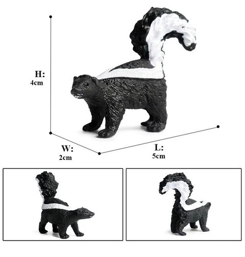 Striped Skunk Animal Toy PVC Action Figure Doll Kids Toys Party Gifts ...