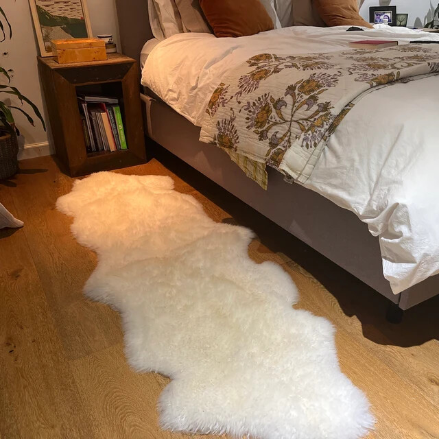 Luxury 100% Genuine Sheepskin Rug Natural Real Sheepskin Lambskin Fur ...