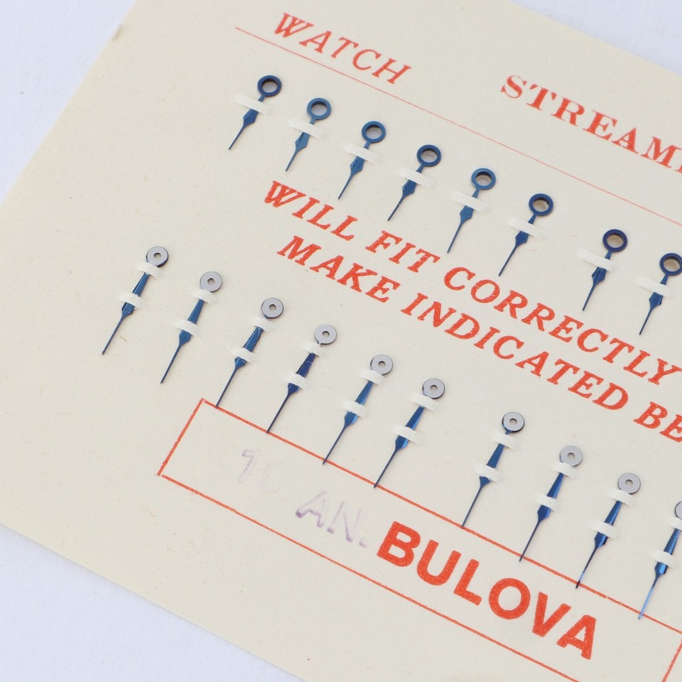 Bulova 10AN Streamline Blued Watch Hand Set New Stock One Pair (1 ...