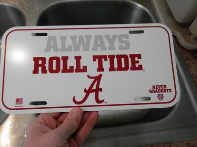 Alabama Crimson Roll Tide License plate NEW VTG NCAA Football Always ...