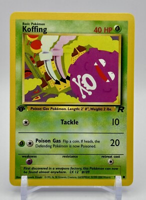 Koffing - 1st Edition - Team Rocket 58/82 Pokemon Card Vintage WOTC | eBay