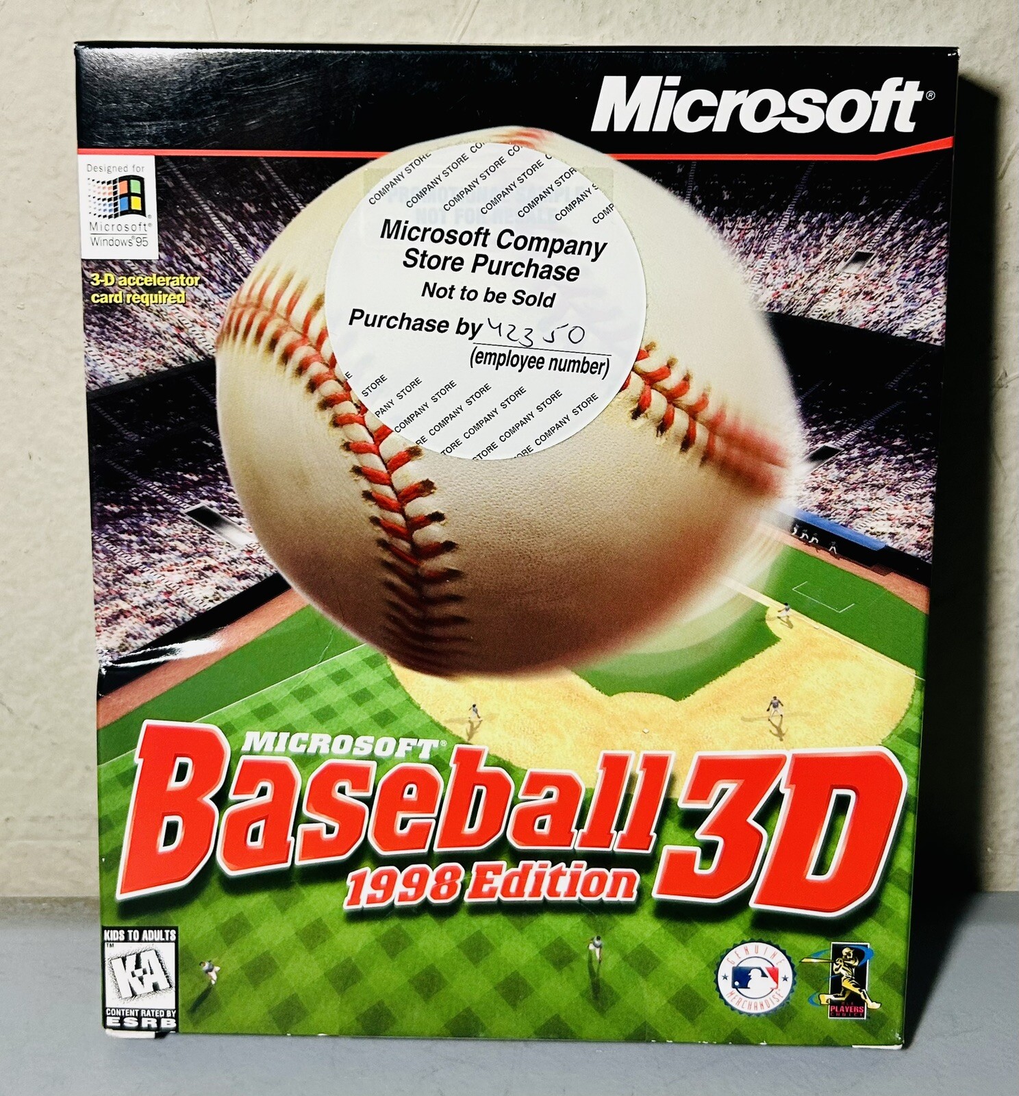 Baseball 3D 1998 Edition Microsoft CD-ROM PC Game Genuine MLB New ...