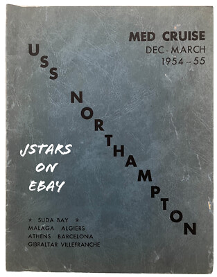 1954 1955 USS NORTHAMPTON CLC-1 U.S. NAVY MED CRUISE BOOK, GENUINE | eBay