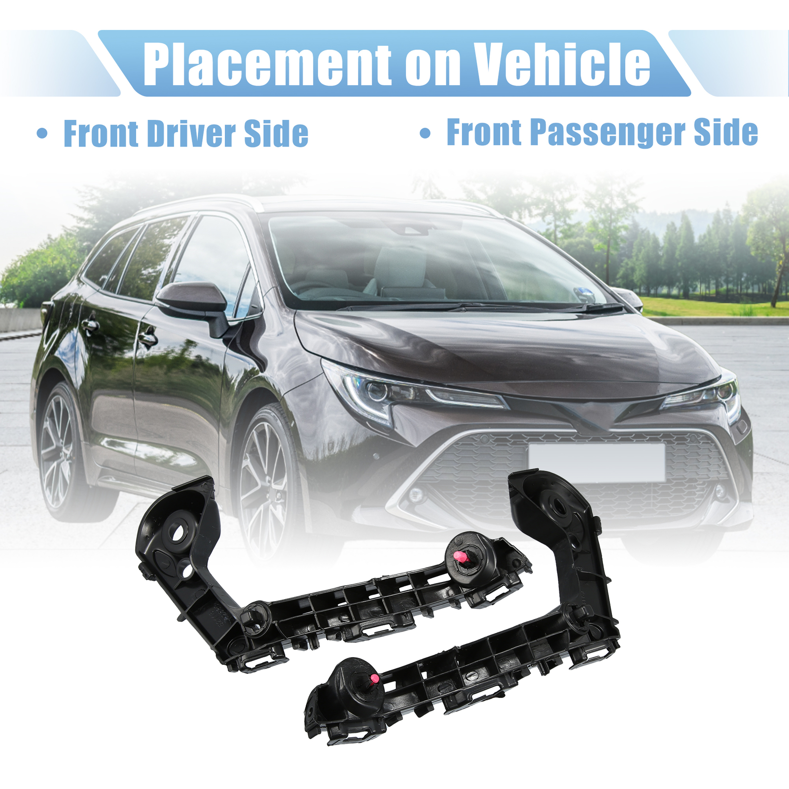 Piece of 2 Front Bumper Bracket 52116-02460 52115-02480 fit for Toyota ...