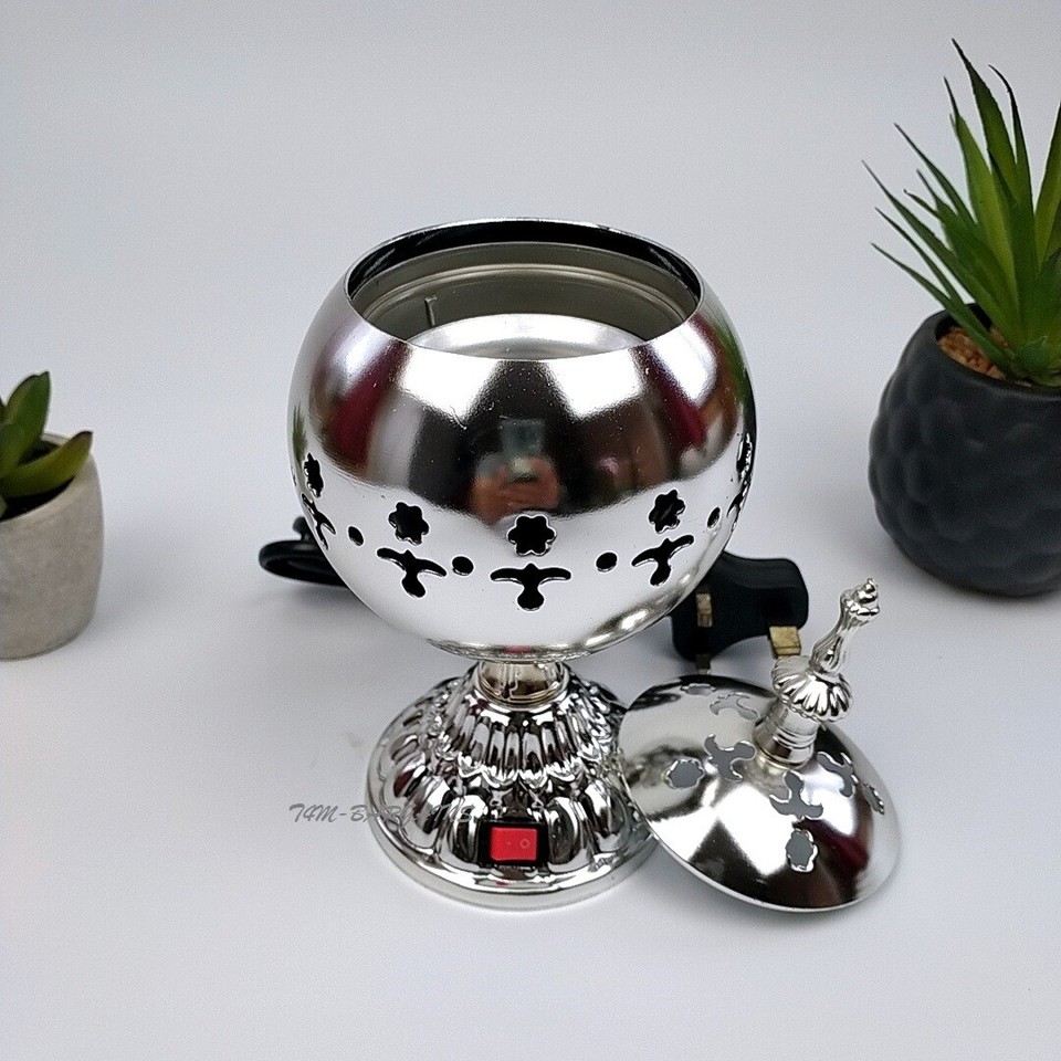 Arabian Incense Diffuser Bakhoor Oud Burner Bakur Metal Mabkhara Home ...