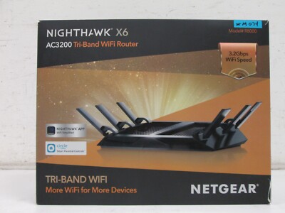 NETGEAR AC3200 Nighthawk X6 Tri-band WiFi Router MODEL R8000 | eBay