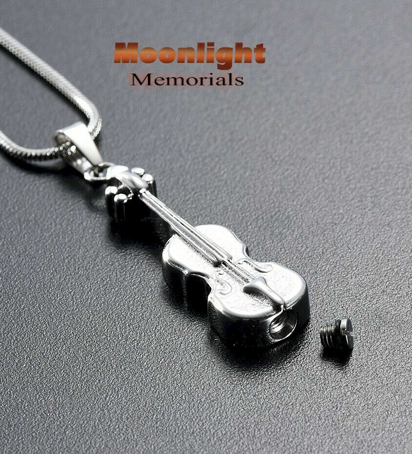 New Violin Musical Instrument Ashes Urn Cremation Memorial Necklace | eBay