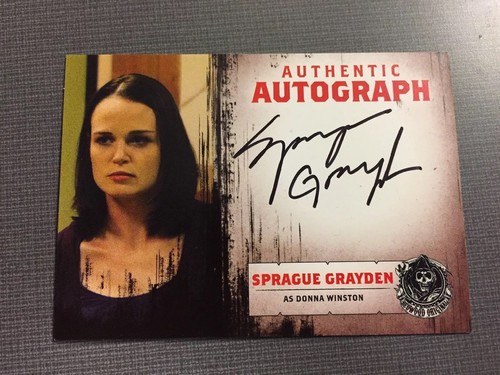 Sons Of Anarchy Authentic Autograph Card Of Sprague Grayden As Donna Winston. | eBay