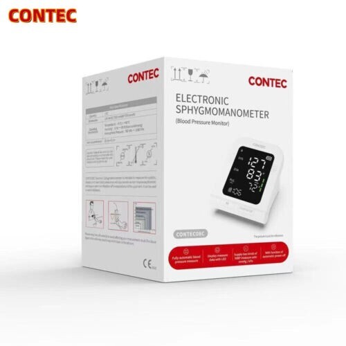 CONTEC Electronic Sphygmomanometer Automatic Upper Arm Blood Pressure ...