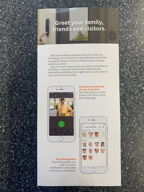 Samsung WISENET SmartCam D1 Video Doorbell SNH-V6435DN Sealed Box New ...
