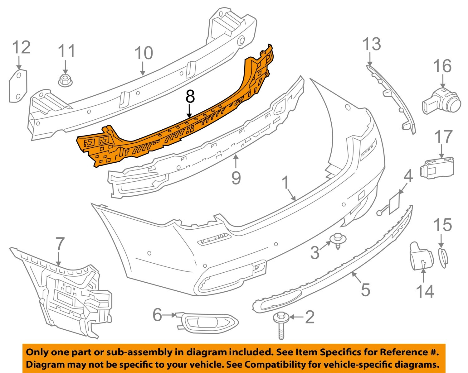 BMW OEM 16-18 750i Rear Bumper-center Support 51127357144 for sale ...