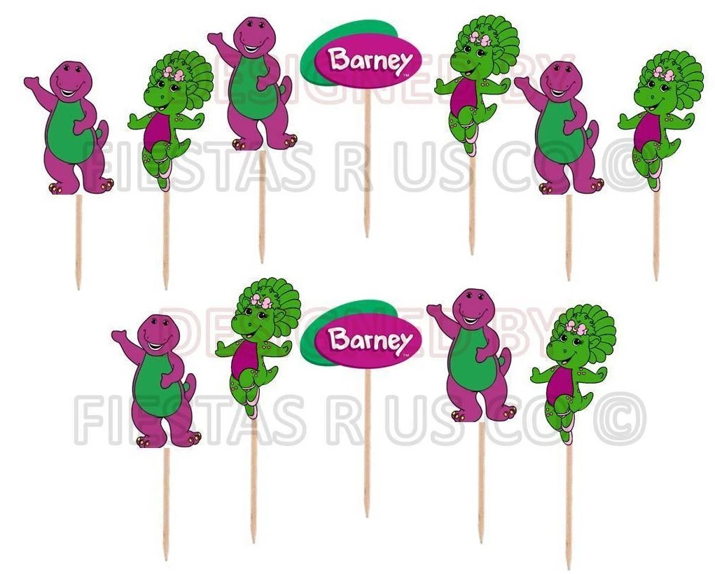 Barney Cupcake Toppers