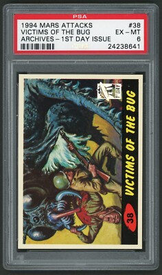 1994 Topps Mars Attacks Archives - 1st Day Issue #38 Victims Of The Bug ...