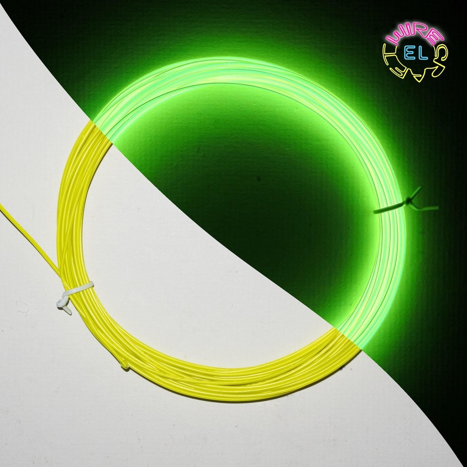 Maxi EL Wire - 50cm to 25m of 1.5mm with connector - Holds Shape *£ 5. ...