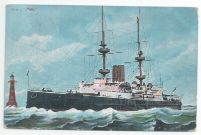 HMS MARS Majestic class Battleship Royal Navy PC 1905 Somerton | eBay UK