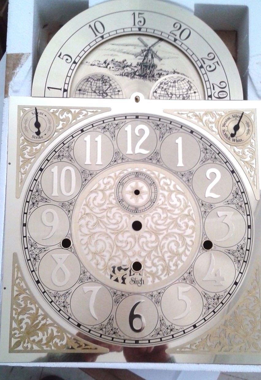 Sligh Grandfather clock dial Kieninger RSU-KSU-HSU dial 280 x 280 x 395 ...