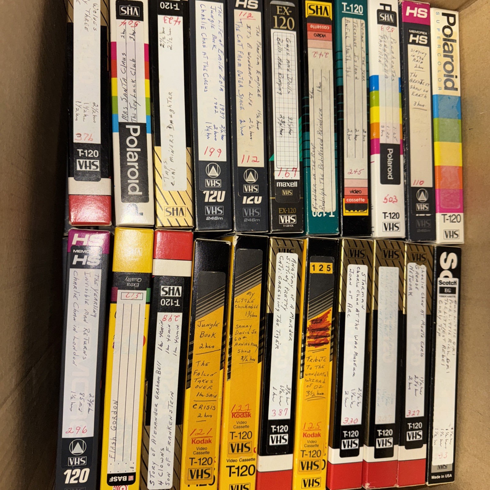 VHS Lot 44 Pre-Recorded Tapes Old movies cool collection. Great ...