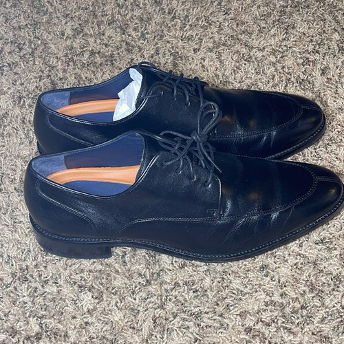 Cole Haan Lenox Hill Split Toe Oxford Black Leather Shoes C11627 Men’s ...