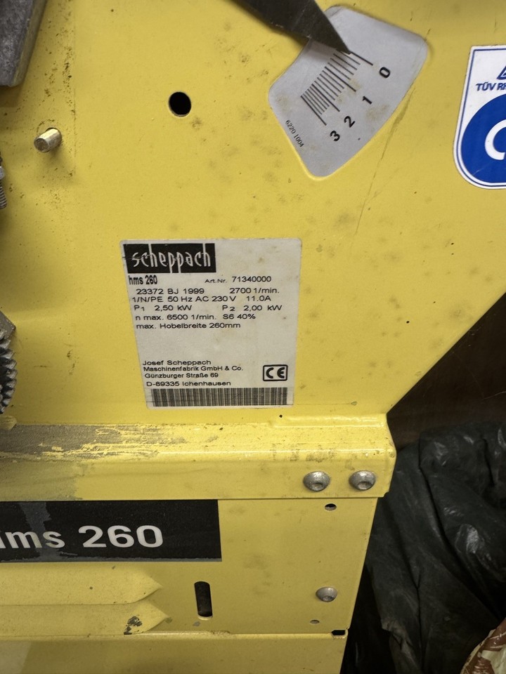 Scheppach HMS 260 Planer Thicknesser workshop professional heavy duty ...