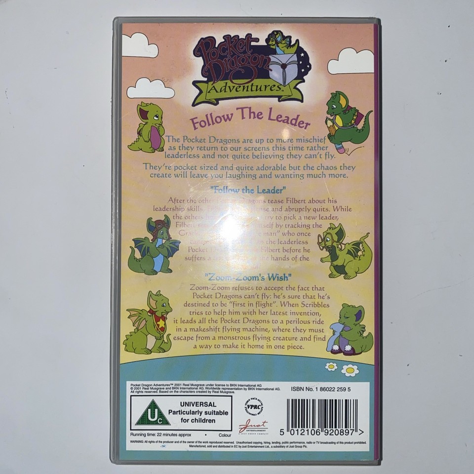 Pocket Dragon Adventures Follow The Leader Vhs Video Children’s | eBay UK