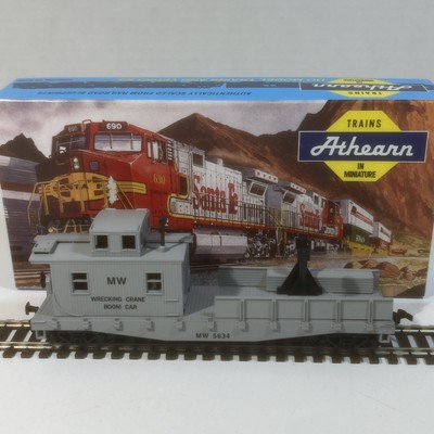 Athearn HO Work Caboose Wrecking Crane Boom Car MW 5634 Blue Box | eBay