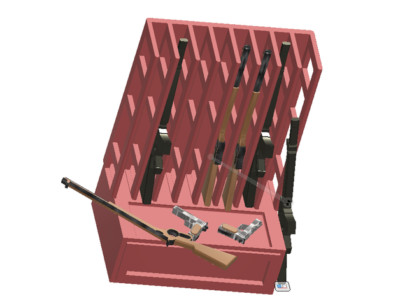 H0 Scale Gun Rack - Unpainted - Mini Pistol Shotgun Display Rack | eBay