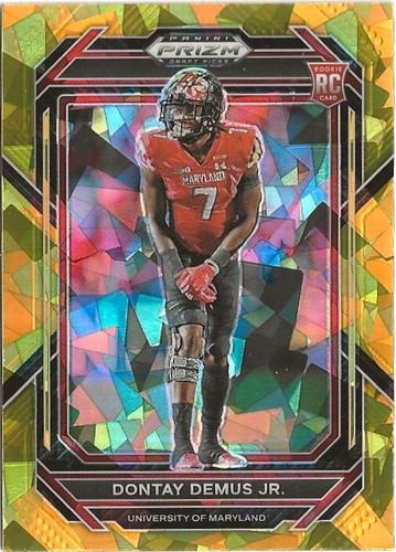 2023 Panini Prizm Dontay Demus Jr. Gold Prizm SP RC Maryland Terrapins ...