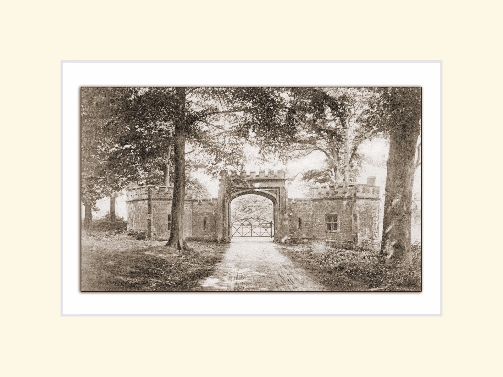 Badby Woods Arch Gate, Fawsley Estate, Northants Restored Reprint in ...
