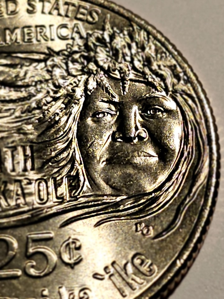 2023 P EDITH KANAKA'OLE QUARTER ERROR,NOSE RING DIE CHIP | eBay