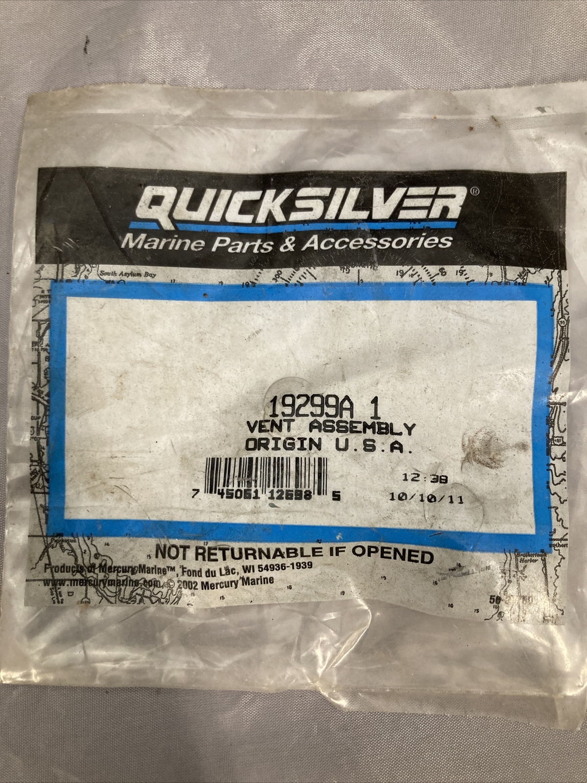 G1c Quicksilver Mercury Mariner OUTBOARD Marine 19299A1 Vent Assembly ...