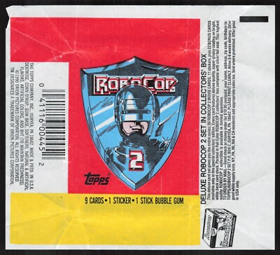 1990 Topps Robocop 2 Opened Wax Pack Wrapper AA371 | eBay