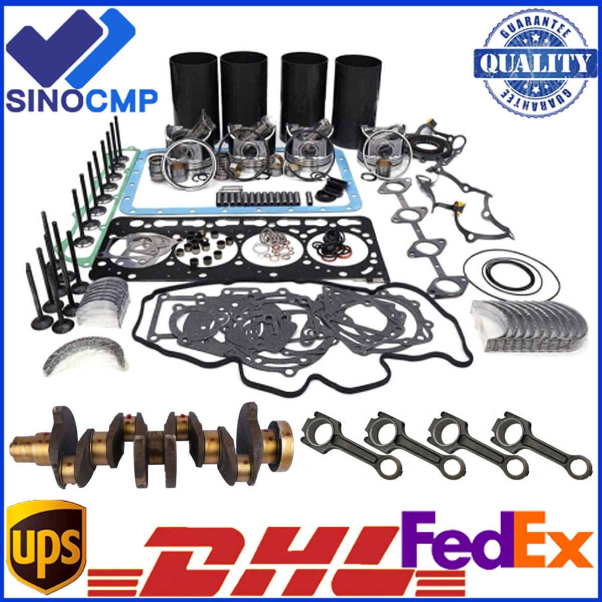 BF4L1011 F4L1011 Engine Overhaul Rebuild Kit - Crankshaft & Con Rods ...