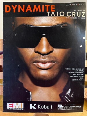 Dynamite - Taio Cruz: Piano Vocal Guitar PVG Single Sheet Music | eBay