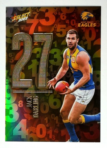 2023 Select AFL Numbers N202 Jack Darling West Coast/255 | eBay Australia