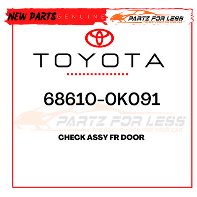 68610-0K091 TOYOTA GENUINE CHECK ASSY FR DOOR 686100K091 OEM | eBay