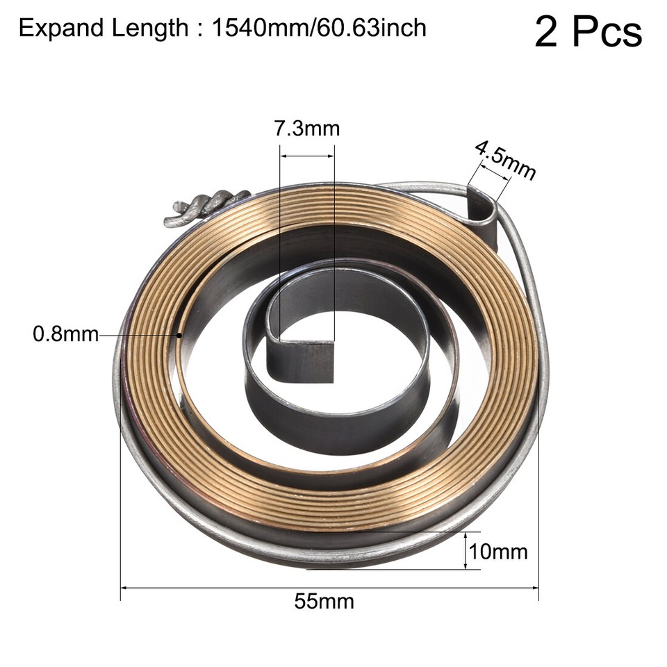 Drill Press Spring Quill Feed Return Coil Spring Assembly, Spring Steel ...