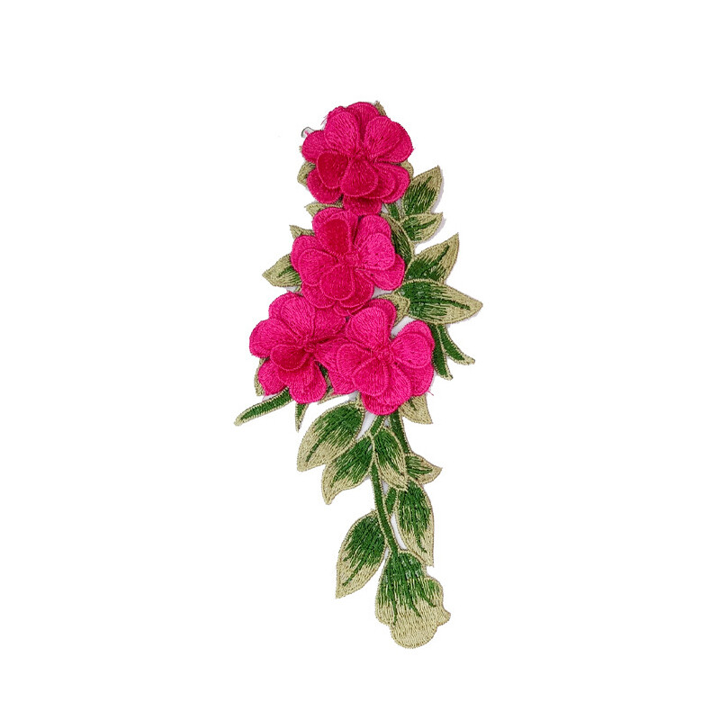 Rose Flower Patch Iron Sew On Embroidered Badge Clothes Embroidery ...
