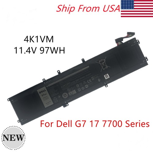 NEW OEM 97Wh 4K1VM W62W6 XYCW0 9TM7D NYD3W Battery For Dell G7 17 7700 ...