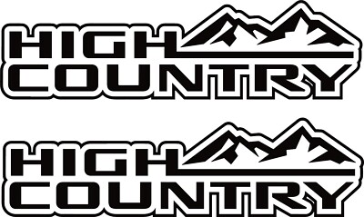Fits Silverado Bed Side High Country Vinyl Decals Black & White 2 pcs ...