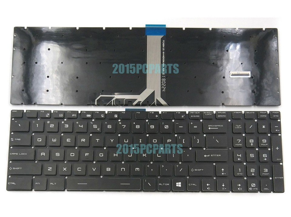 New MSI GS75 Stealth 8SE 8SF 8SG 9SD 9SE 9SF 9SG Keyboard Per-Key RGB ...