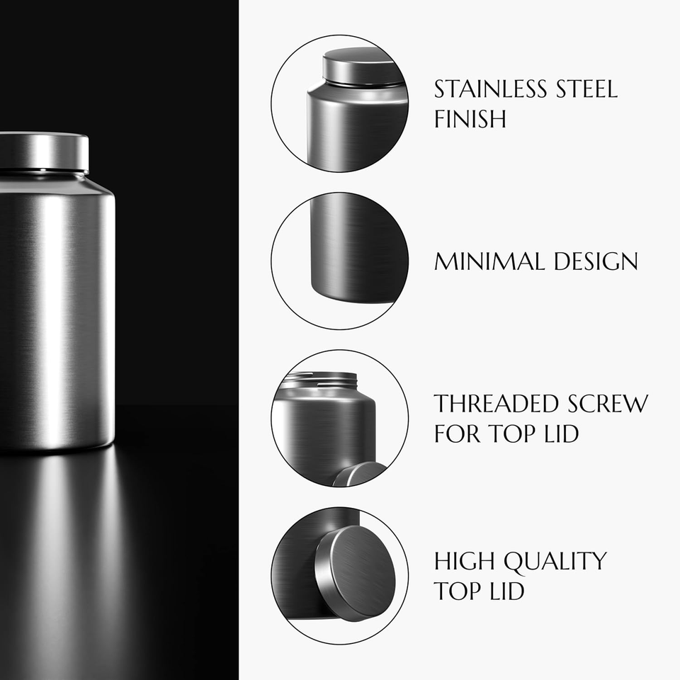 Modern Memorial Decorative Cremation Urn for Human Ashes - Stainless ...