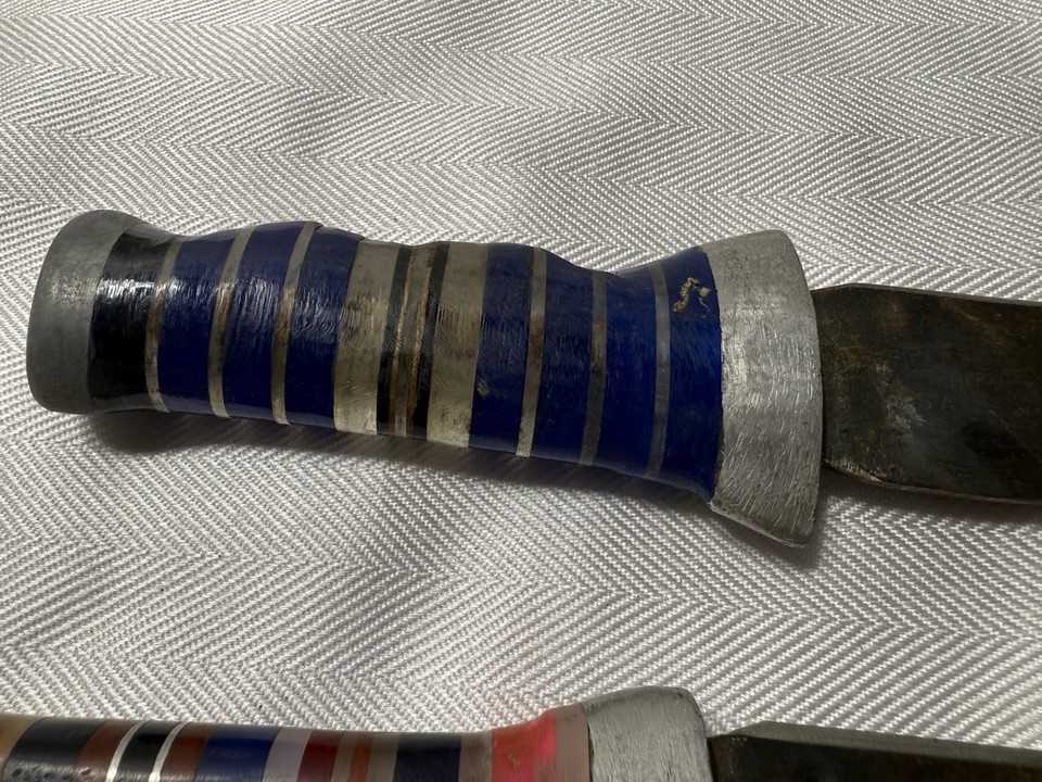 Rare Vtg Simonds Molybdenum Set Of Two Striped Color Handle Knives | eBay