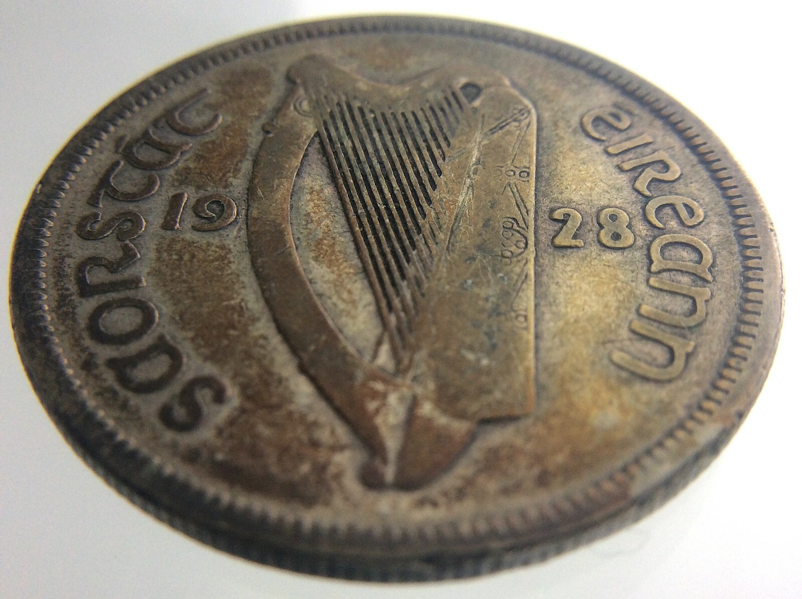 1928 Ireland Saorstat Eireann Irish Silver Half 1/2 Crown Circulated ...