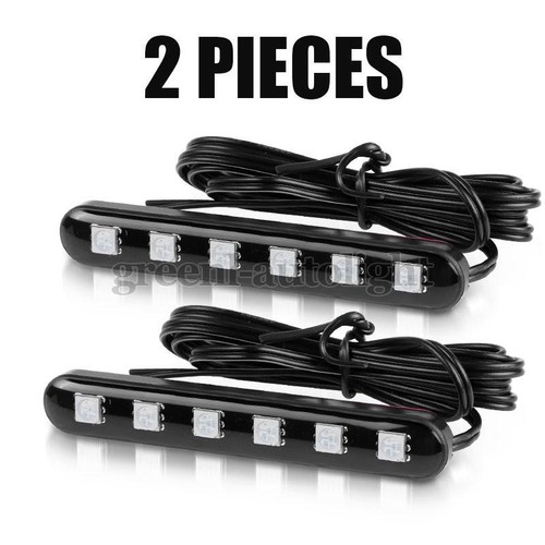 2X Brake LED Flash Side Rear Strobe Tail Light Strip Stop Motorcycle ...