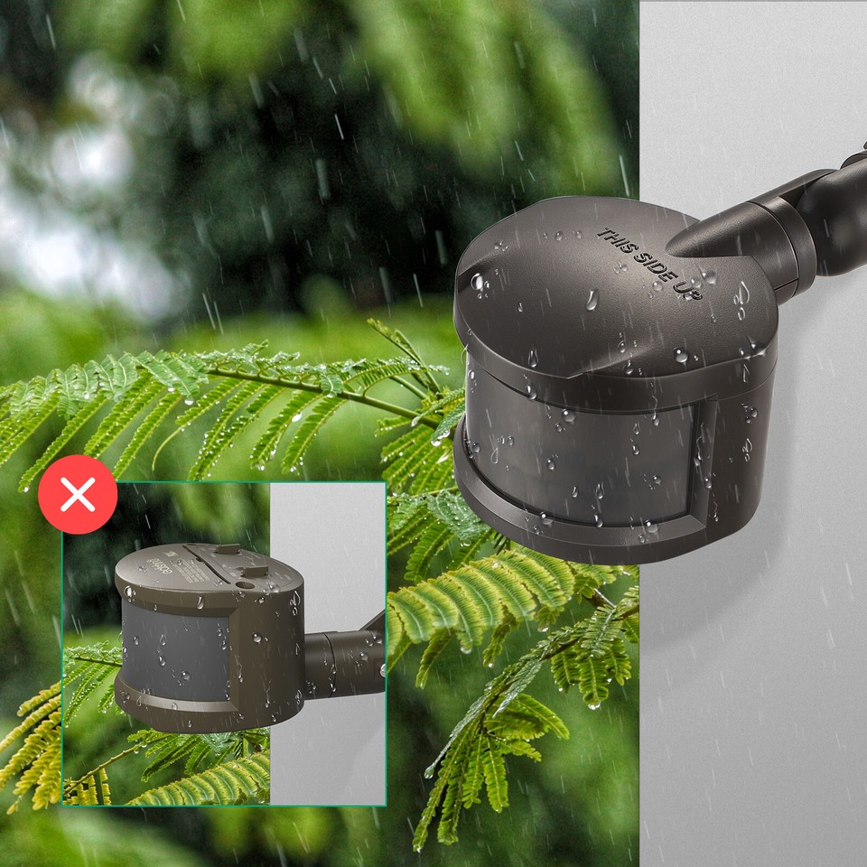 EDISHINE Motion Sensor, Automatic Dusk to Dawn, 180 Degree Replacement ...