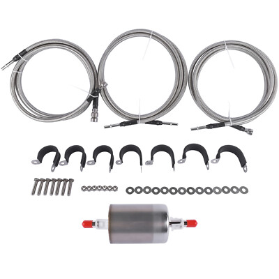 Stainless Steel Braided Fuel Lines Kit 819-840 for 1999-2003 Chevy GMC ...