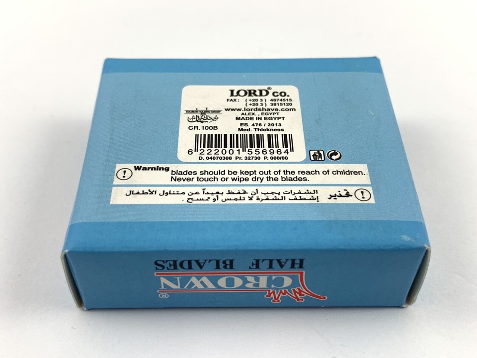 500 Crown Single Edge Half Razor Blades For Straight Razors Shave ...