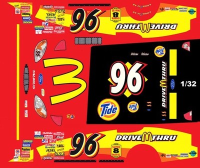 #96 Andy Houston Mcdonalds Drive Thru 2001 1/32nd Scale Nascar ...