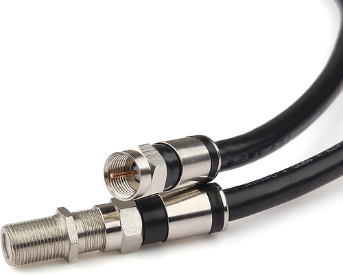 Coaxial Cable Short (1.5 Feet) with RG6 Connector and F-Type Extension ...